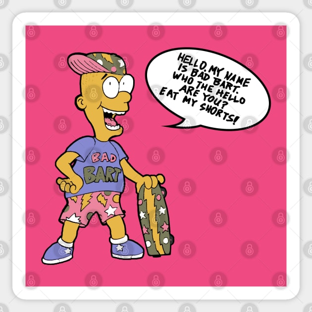 Bootleg Bart - The Simpsons - Sticker | TeePublic