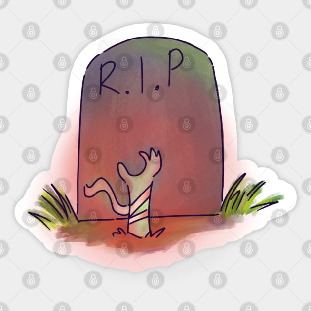 grave cemetery - Cemetery - Sticker | TeePublic