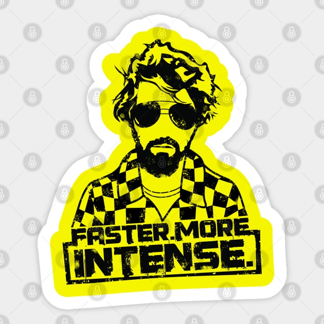 Faster. More intense. George Lucas - George Lucas - Sticker | TeePublic