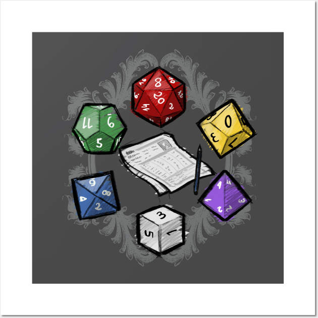 RPG dice set - Roleplayer - Posters and Art Prints | TeePublic