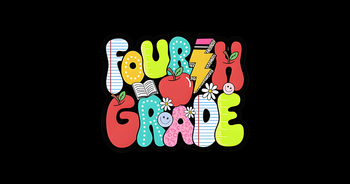 Retro Back to School Bundle, fourth Grade, First Day of School, School ...