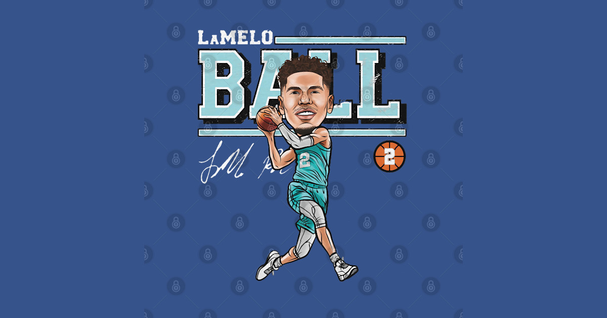 Lamelo Ball Charlotte Cartoon - Lamelo Ball - T-Shirt | TeePublic