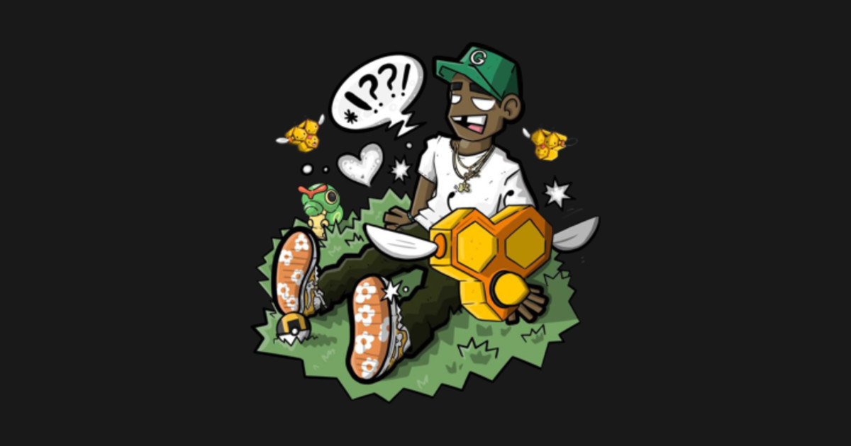 Tyler The Creator Cartoon Rapper Flower Garden - Flower Boy - T-Shirt ...
