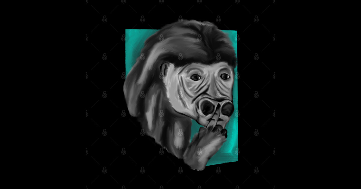 Shhh... monkey - Funny Monkey - Sticker | TeePublic