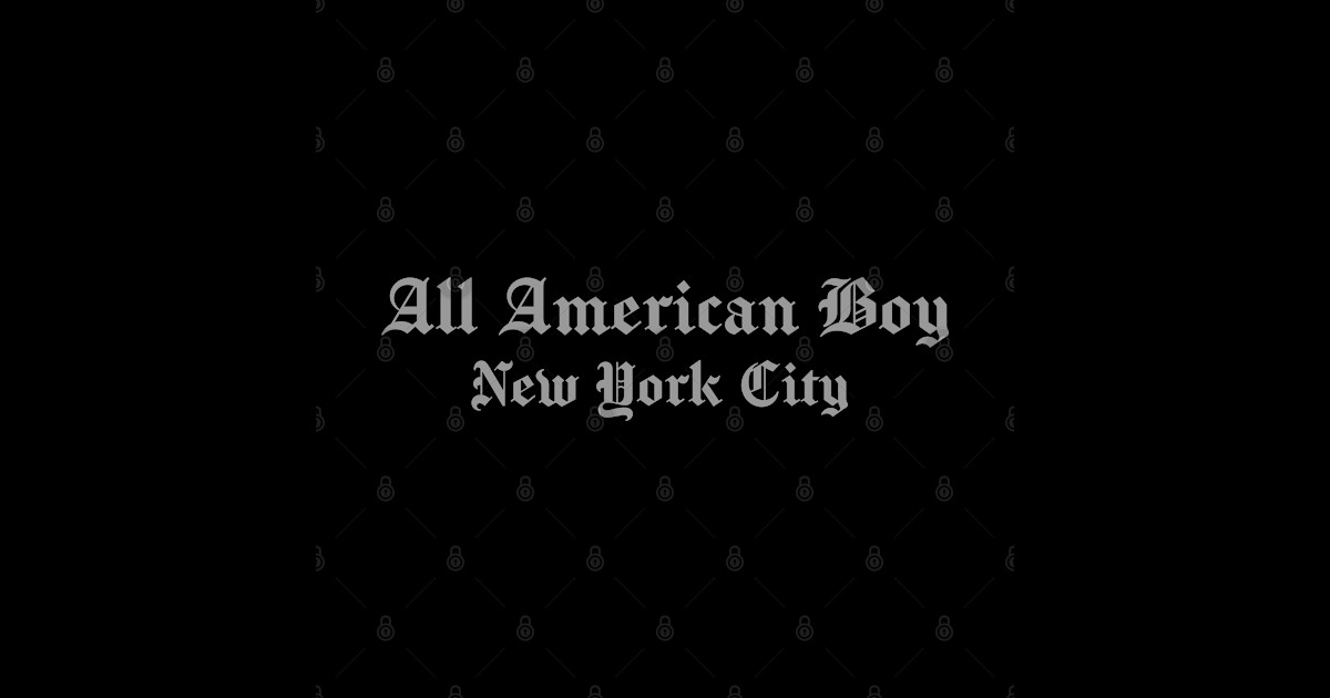 Vintage All American Boy - New York City - All American Boy - Sticker ...
