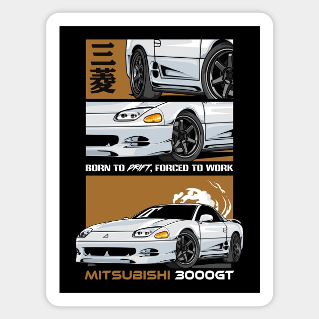 Iconic 3000GT Car - Iconic 3000gt Car - Sticker | TeePublic