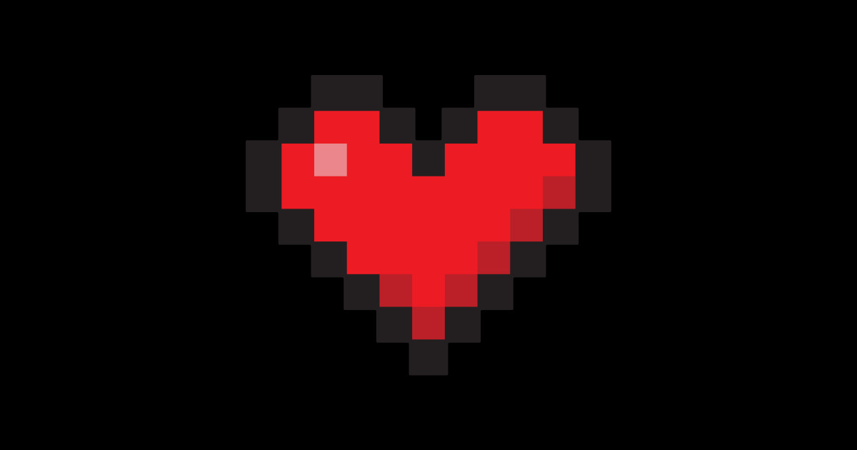 Pixel Heart - Pixel Art - Sticker | TeePublic