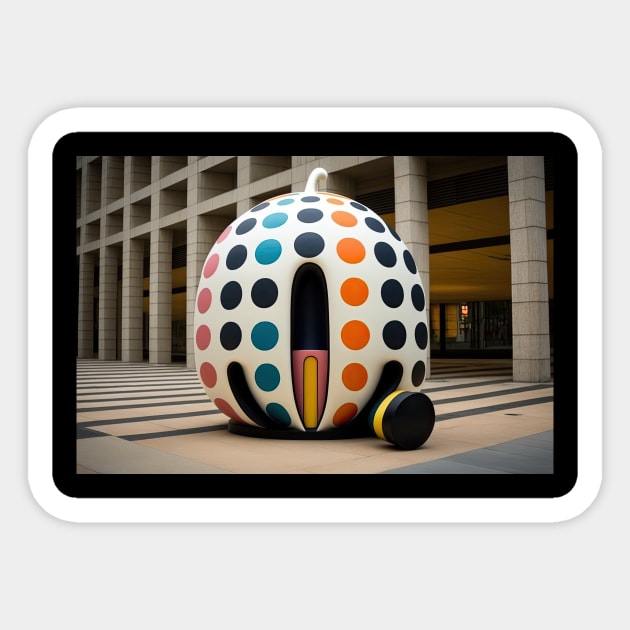 Street Art sculpture - Street Art Sculpture - Sticker | TeePublic