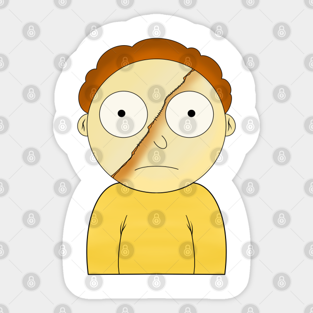 Morty Smith Face - Rick And Morty - Sticker | TeePublic