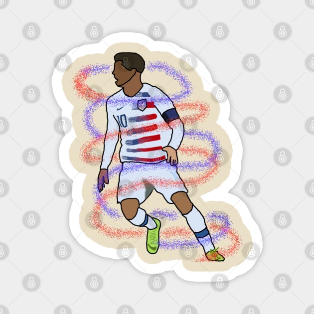 Christian Pulisic USA Drawing - Pulisic - Magnet | TeePublic