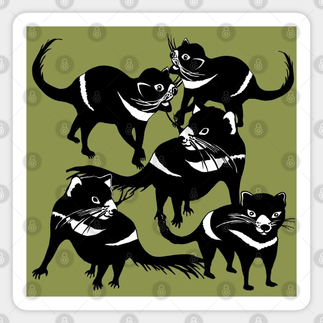 Tasmanian Devil - Endangered Species - Tasmanian Devil - Sticker ...