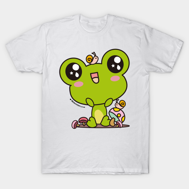 cute frog, kawaii frog cartoon - Cute Frog - T-Shirt | TeePublic