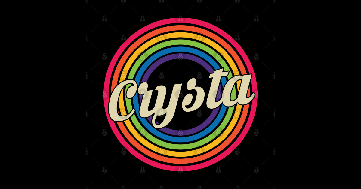 Crysta - Retro Rainbow Style - Crysta - Sticker | TeePublic