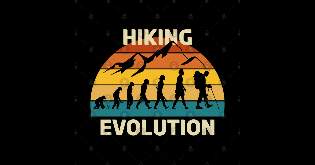 ็Hiking Evolution - Hiking Lover - Sticker | TeePublic