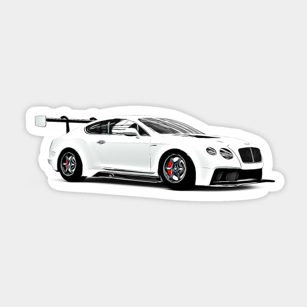 Continental GT Cartoon - Car - Sticker | TeePublic