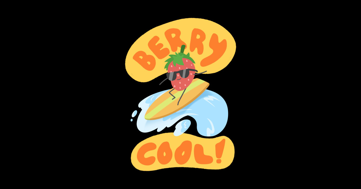 Berry Cool! - Cute Food Characters - T-Shirt | TeePublic