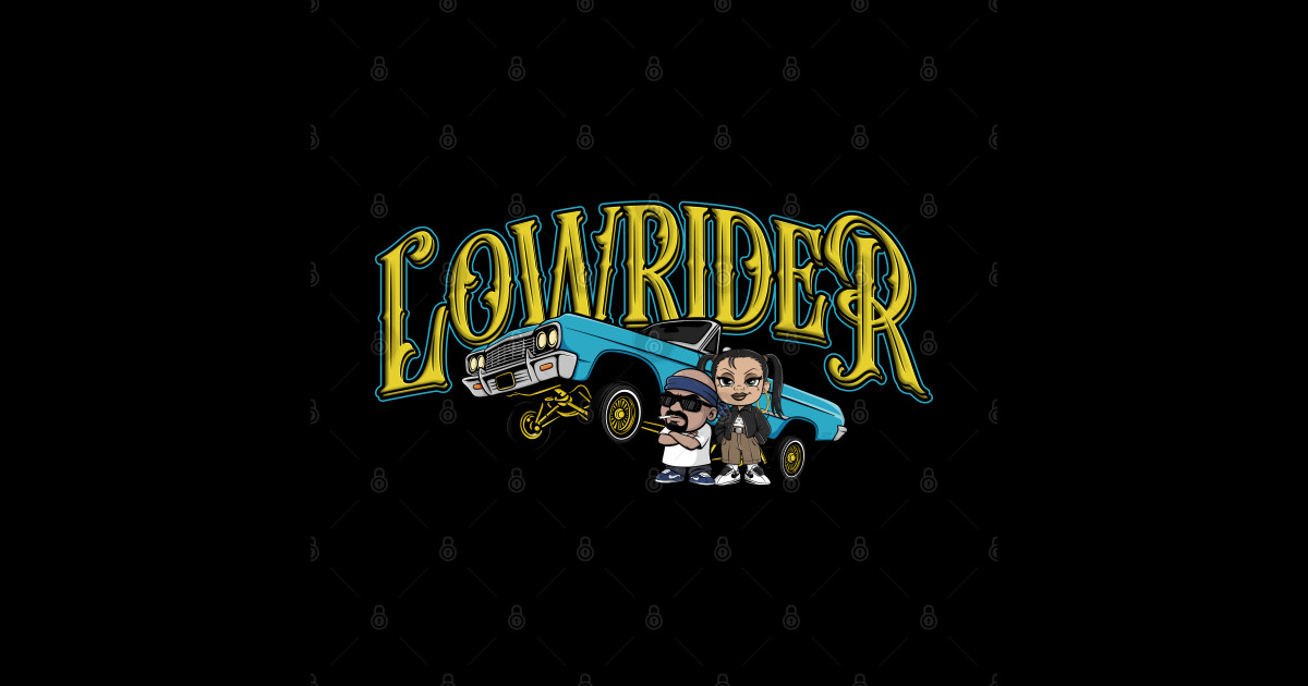 Chicano Lowrider Art with Cartoon Characters and Classic Car – Urban ...