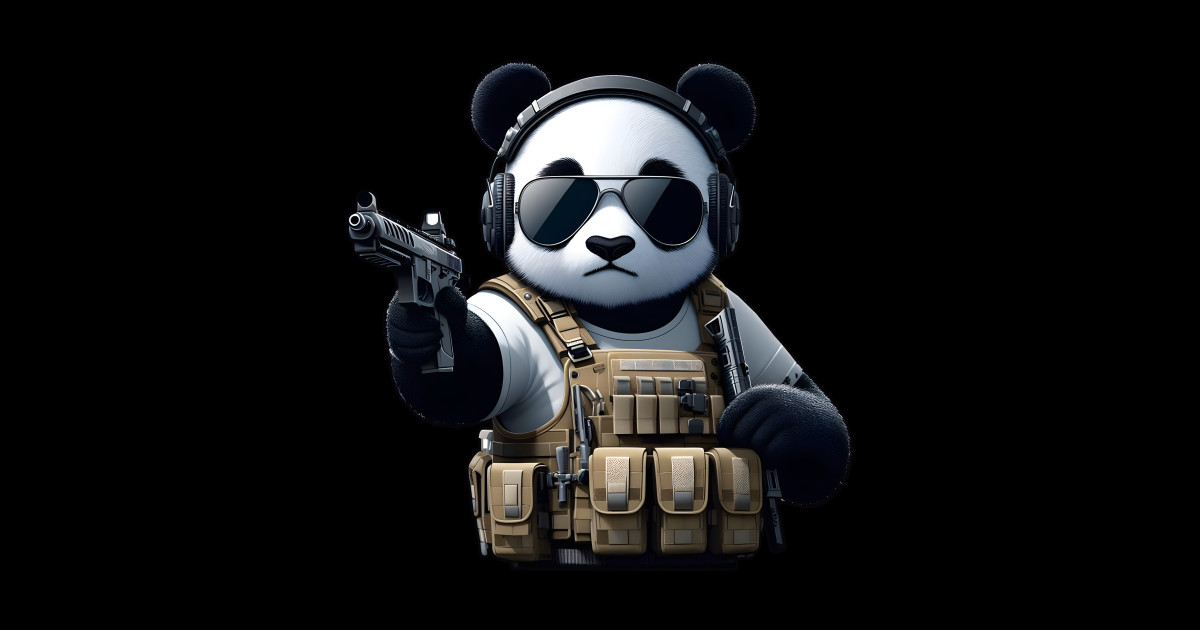 Tactical Panda - Panda - Sticker | TeePublic