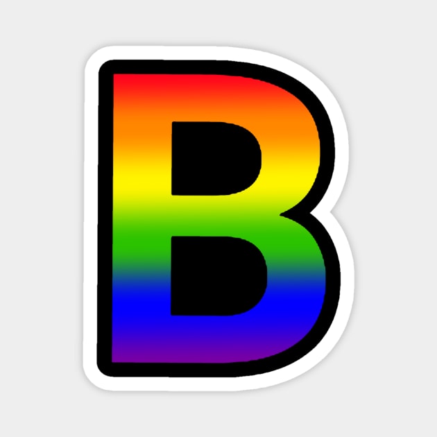 Rainbow Letter B - Rainbow - Magnet | TeePublic
