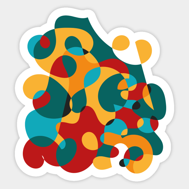 Surreal Shapes (Miro Inspired) - Miro - Sticker | TeePublic