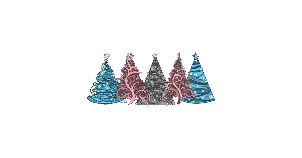 Large Spiral Transgender Pride Flag Christmas Tree Vector - Transgender ...