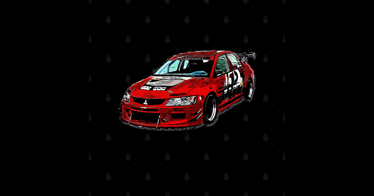 Mitsubishi Lancer Evo IX - Lancer Evolution - Posters and Art Prints ...