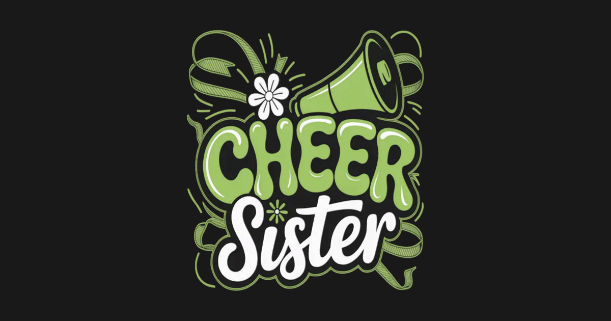 Green Coquette Pom Poms Bow Cheer Sister Cheerleading - Cheer Sister ...