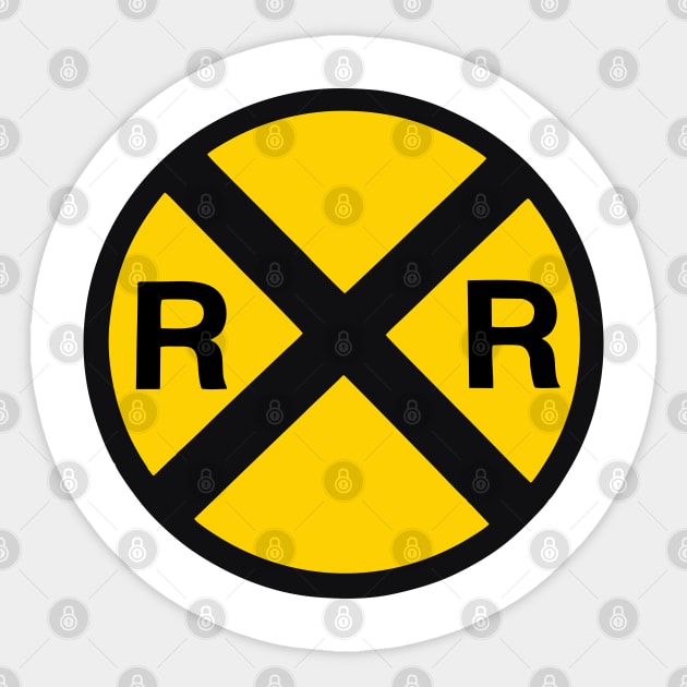 Railroad Xing Sign - Railroad Xing Sign - Sticker | TeePublic