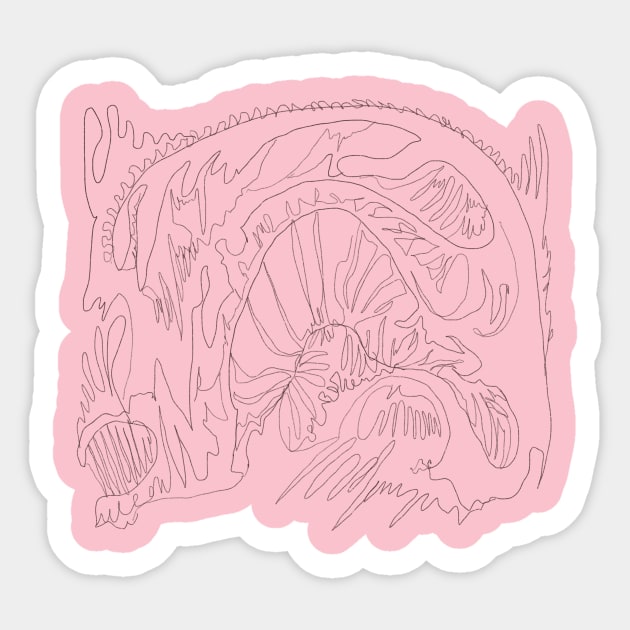 Abstract Line Drawing - Line Drawing - Sticker | TeePublic