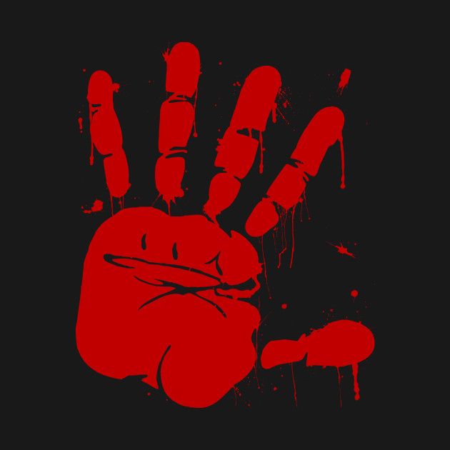 Bloody Hand Print - Dark Brotherhood - T-Shirt | TeePublic