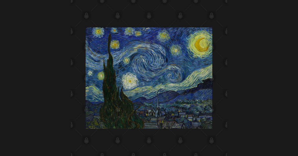 The Starry Night - The Starry Night - T-Shirt | TeePublic