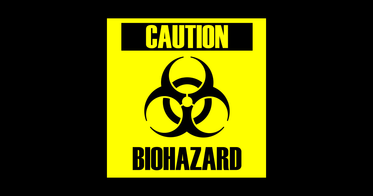 Caution Biohazard - Biohazard - Sticker | TeePublic