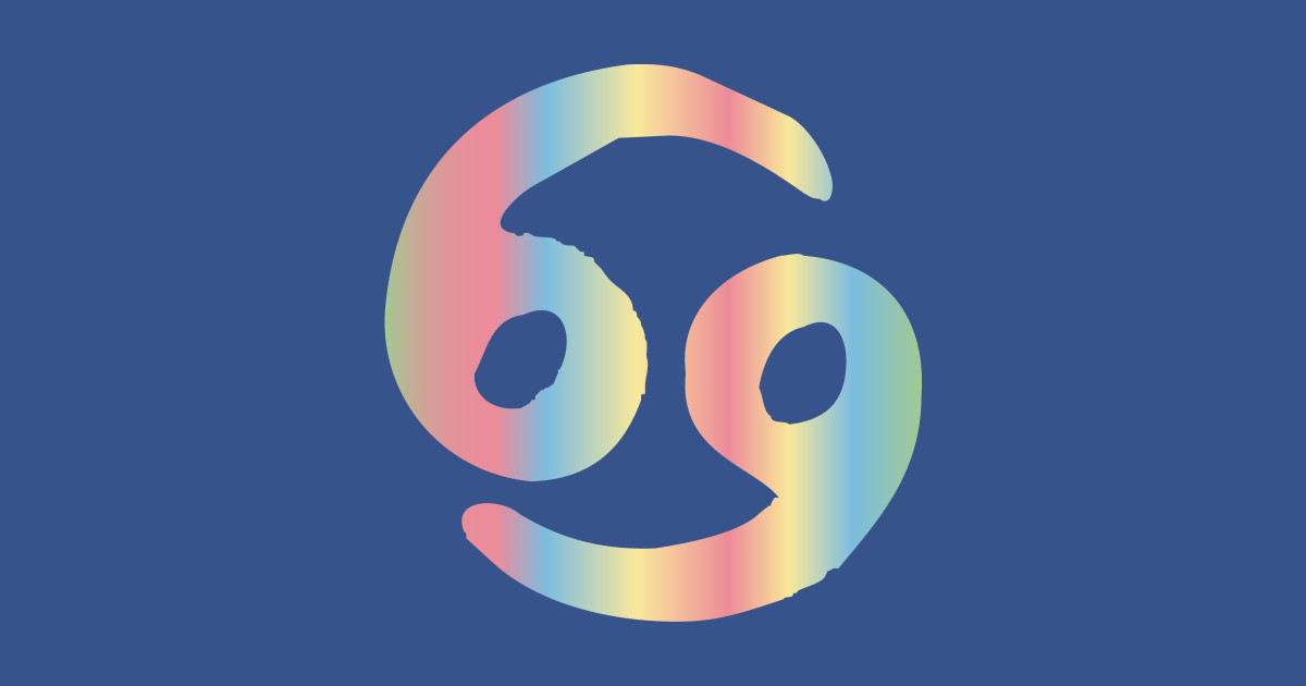 Pastel Rainbow Cancer Zodiac Sign Design - Zodiac Signs - T-Shirt ...