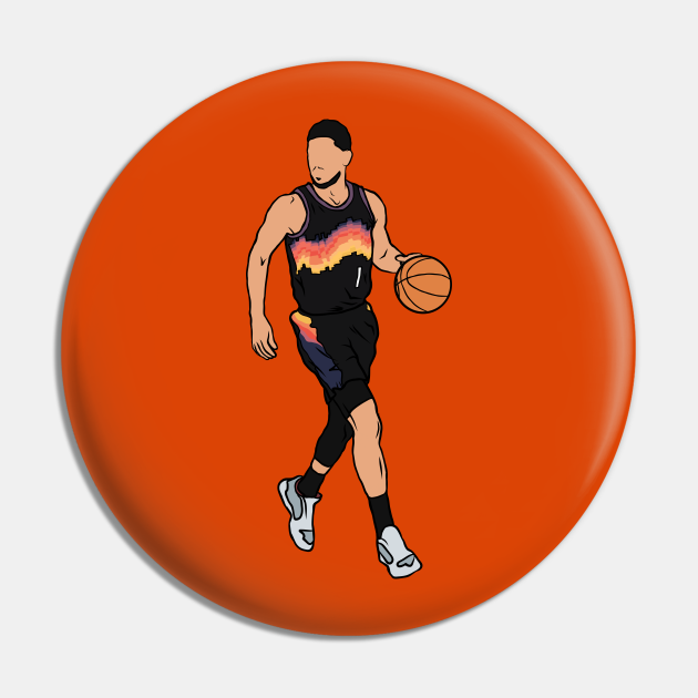 Devin Booker Dribbling - Devin Booker - Pin | TeePublic