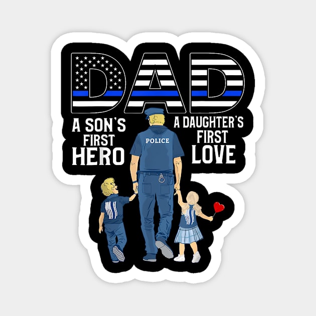 Proud Police Dad Police Officer Dad Cop Dad Fathers Day - Police ...