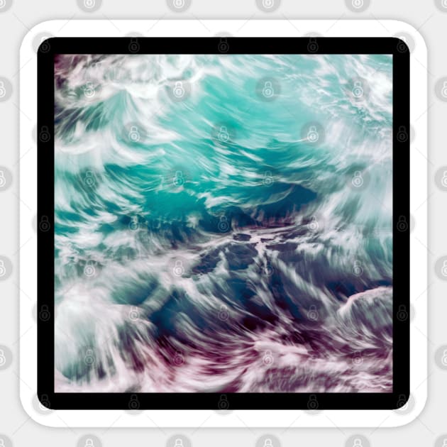Blue Ocean Waves - Ocean - Sticker | TeePublic
