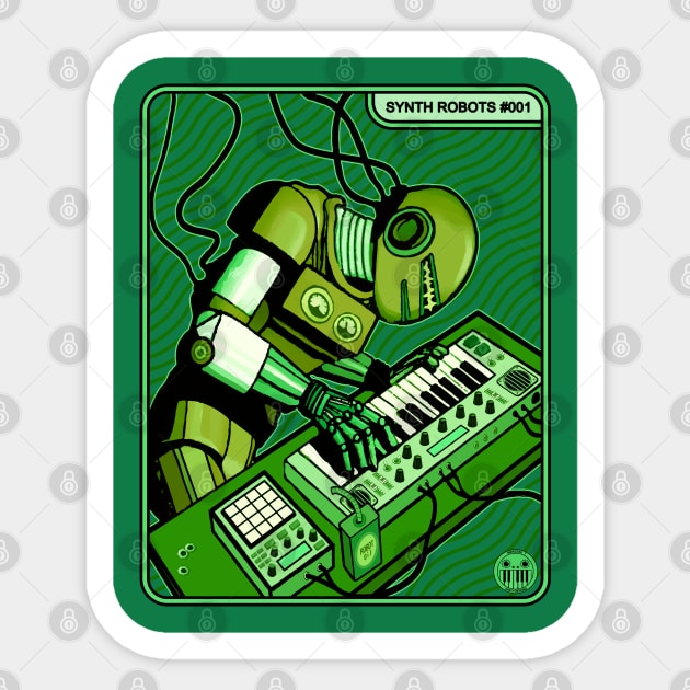 Synth Robot Musician playing the Synthesizer - Synthesizer - Sticker ...