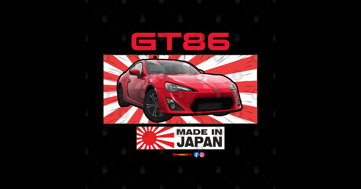 Toyota GT86 Red - Gt86 - Sticker | TeePublic