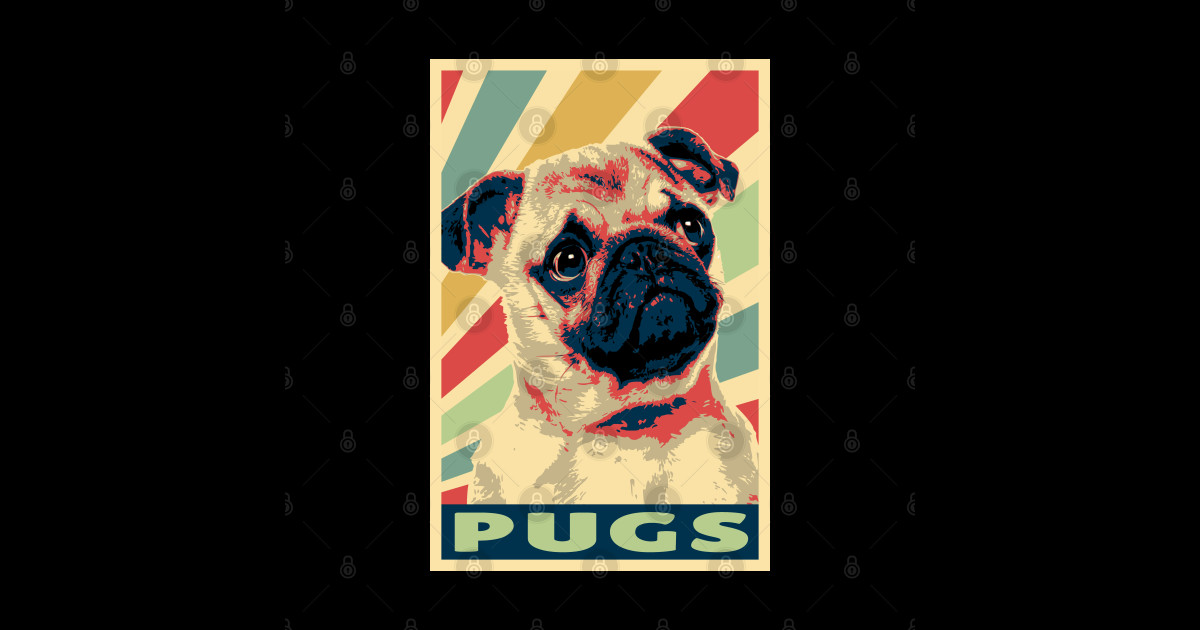 Pugs Vintage Colors - Christopher Columbus Merica - Posters and Art ...