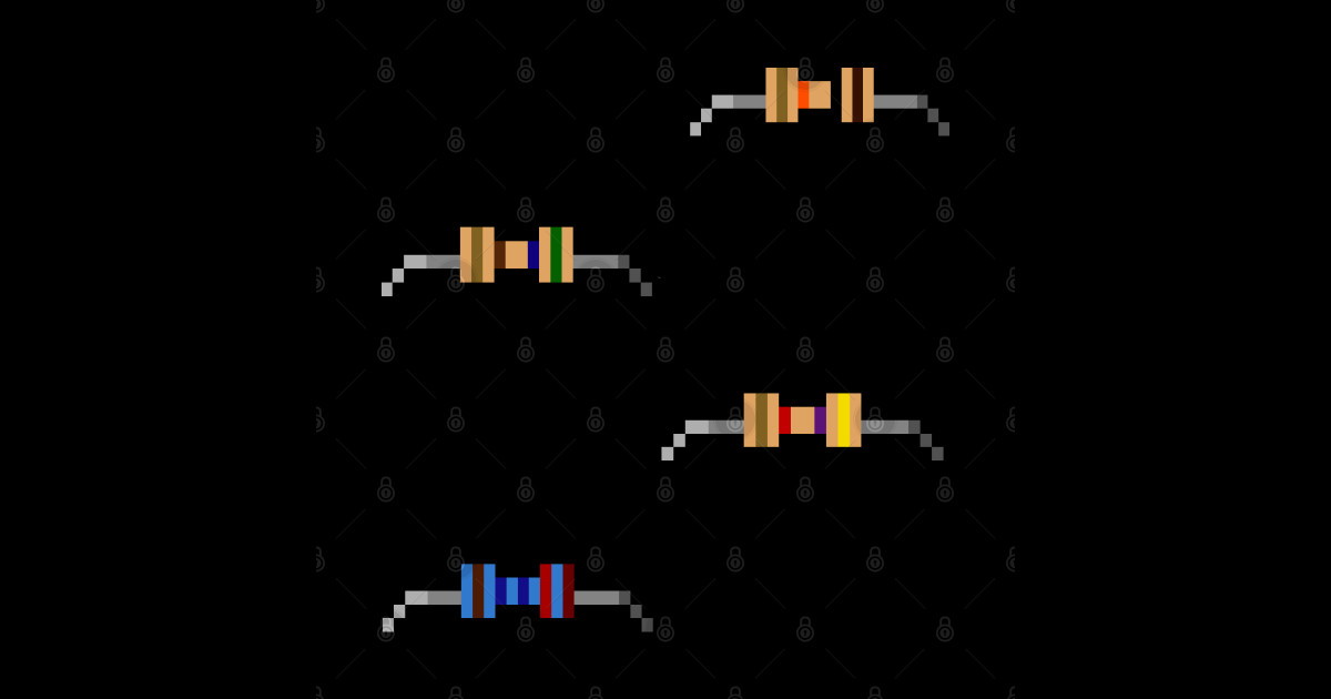 Pixel Art Resistors Pattern - Electrical Engineering Resistors ...
