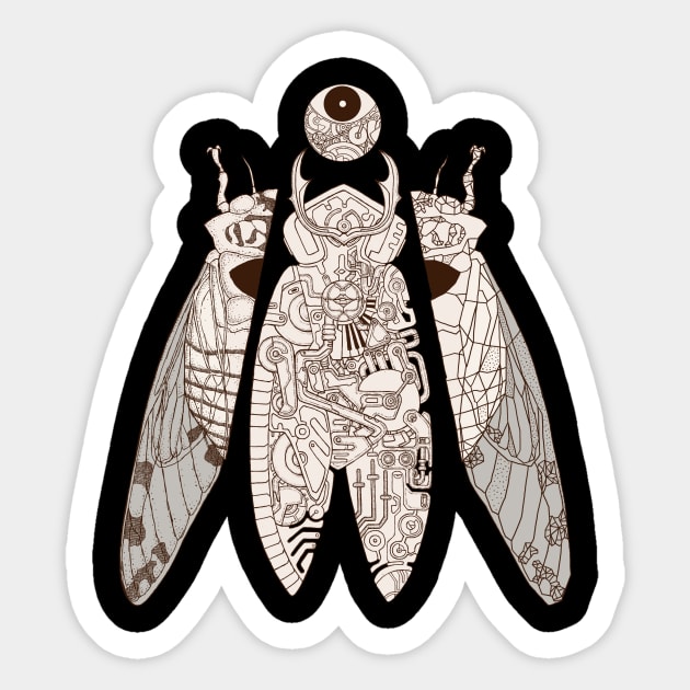 Cicada poem - Bug - Sticker | TeePublic