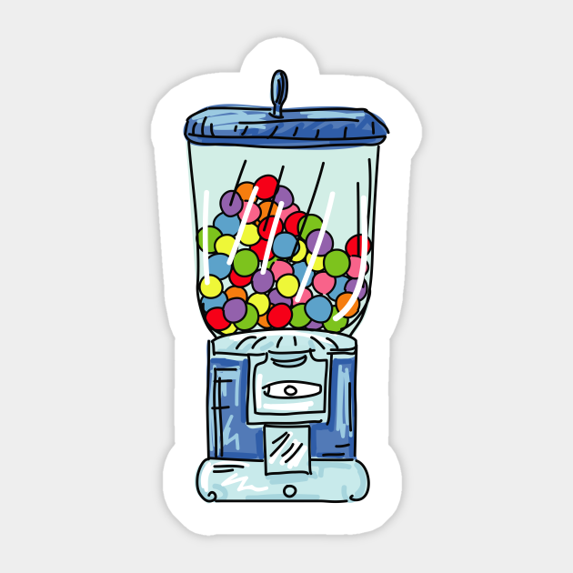 Retro Gumball Machine - Candy - Sticker | TeePublic