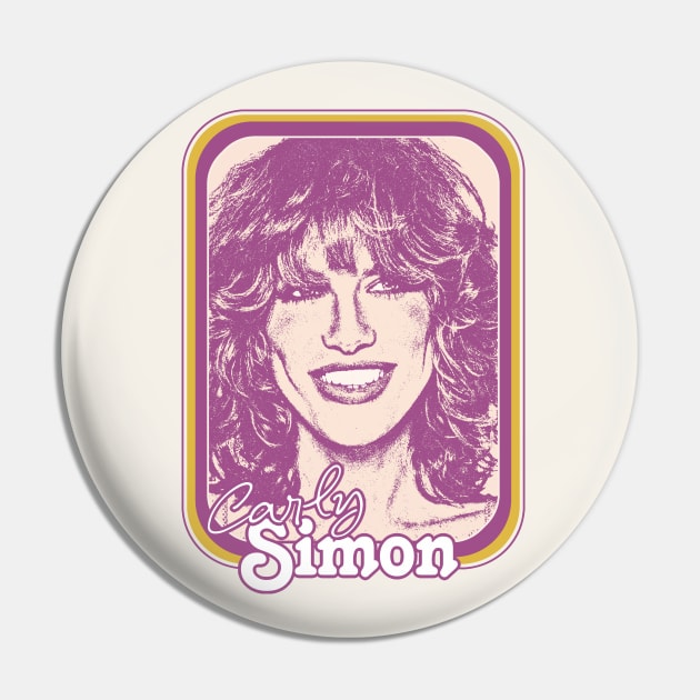 Carly Simon // 80s Style Fan Art Design - Carly Simon - Pin | TeePublic