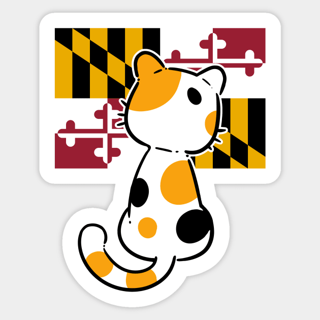 Maryland State Cat - Baltimore Ravens - Sticker | TeePublic