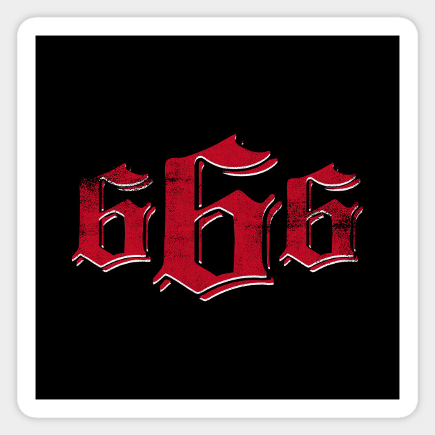 666 The Number of the Beast - 666 - Sticker | TeePublic