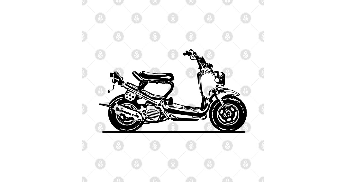 Ruckus Motorcycle Sketch Art - Honda - T-Shirt | TeePublic
