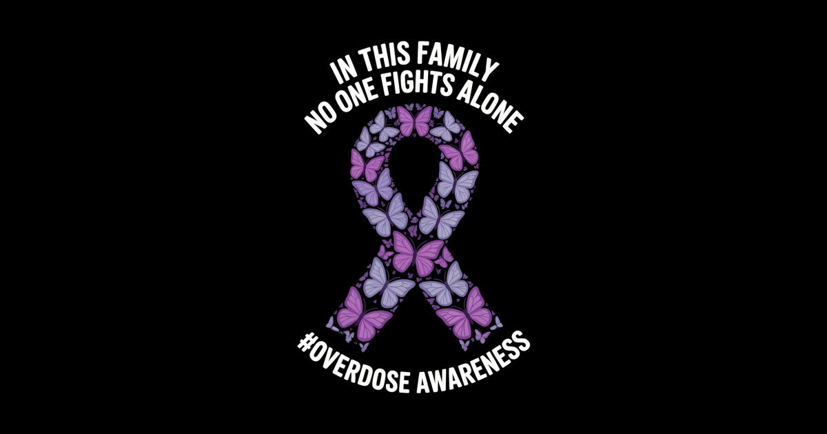 Overdose Awareness Month Purple Ribbon - Overdose Awareness - Sticker ...
