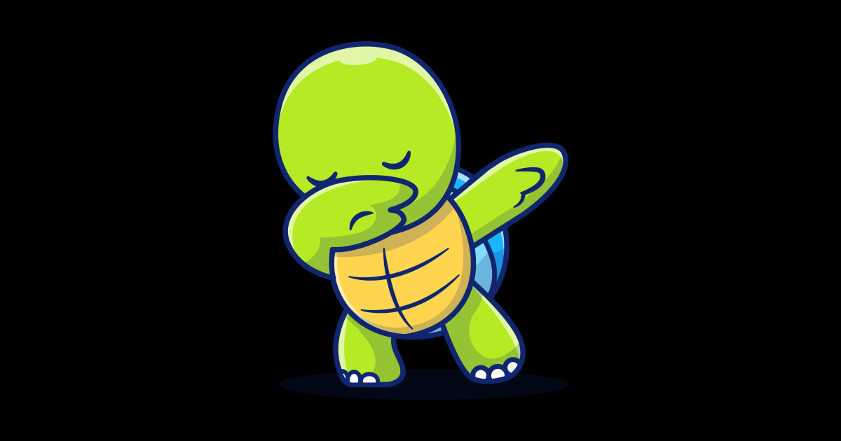 Cute Turtle Dabbing Cartoon Illustration - Cute Turtle Dabbing Cartoon ...