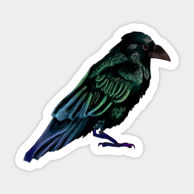Rainbow Raven - Raven - Sticker | TeePublic