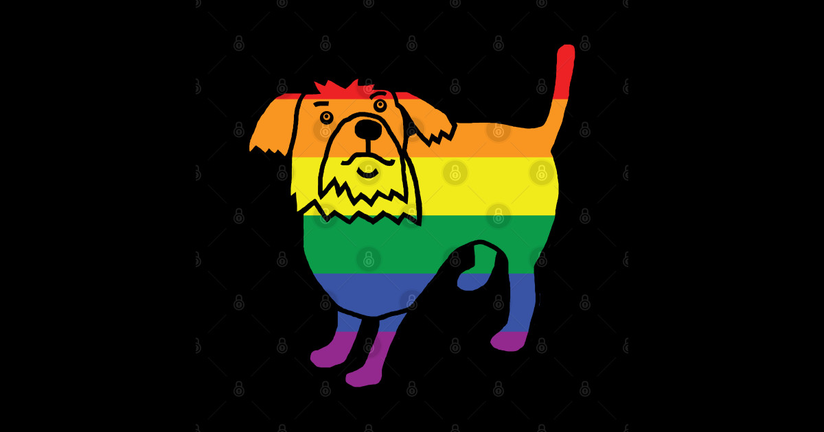 Small Pride Dog - Pride - Sticker | TeePublic